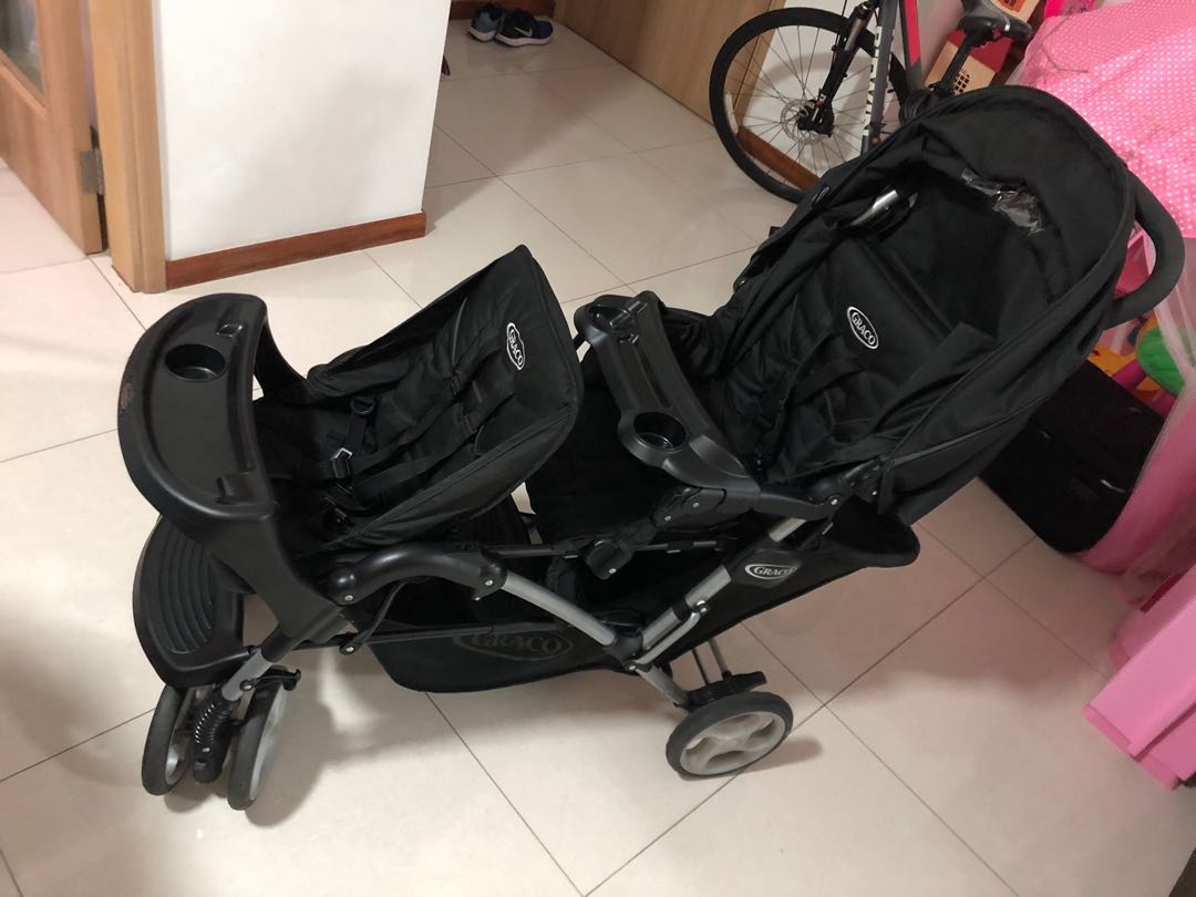 Graco Stadium Stroller twin two seats, Babies & Kids, Going Out ...