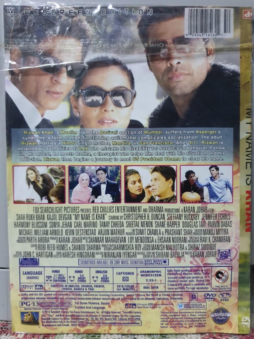 Hindi vcd My Name is Khan, Hobbies & Toys, Music & Media, CDs & DVDs on ...