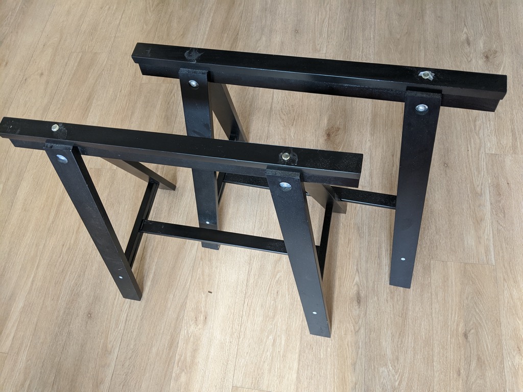 Iconic Ikea Oddvald table trestle, Furniture & Home Living, Furniture ...