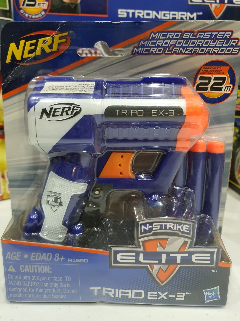 Nerf Gun Elite Triad Ex-3, Hobbies & Toys, Toys & Games on Carousell