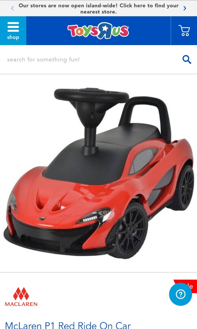 NEW McLaren P1 Ride on Car (Red), Babies & Kids, Infant Playtime on ...