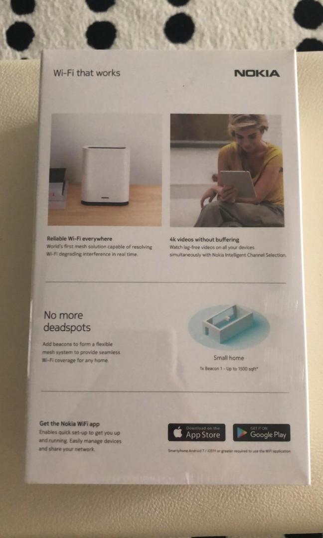 Nokia Mesh WiFi Beacon 1, Computers & Tech, Parts & Accessories ...