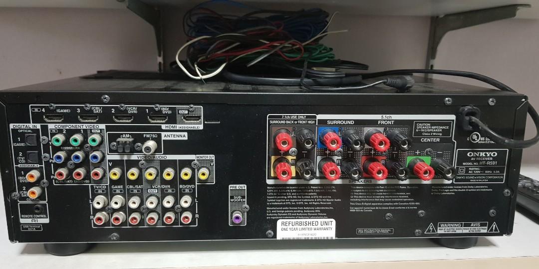 Onkyo HT-R591 5.1 Channel Home Theatre System, Audio, Soundbars ...