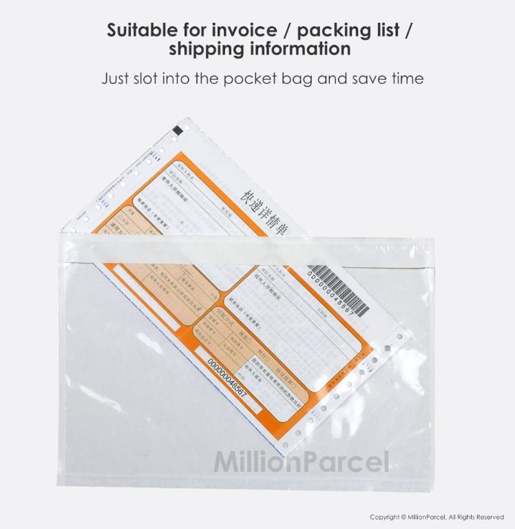 Packing List Envelope 5 size | Carton Box Pocket | Consignment Note ...