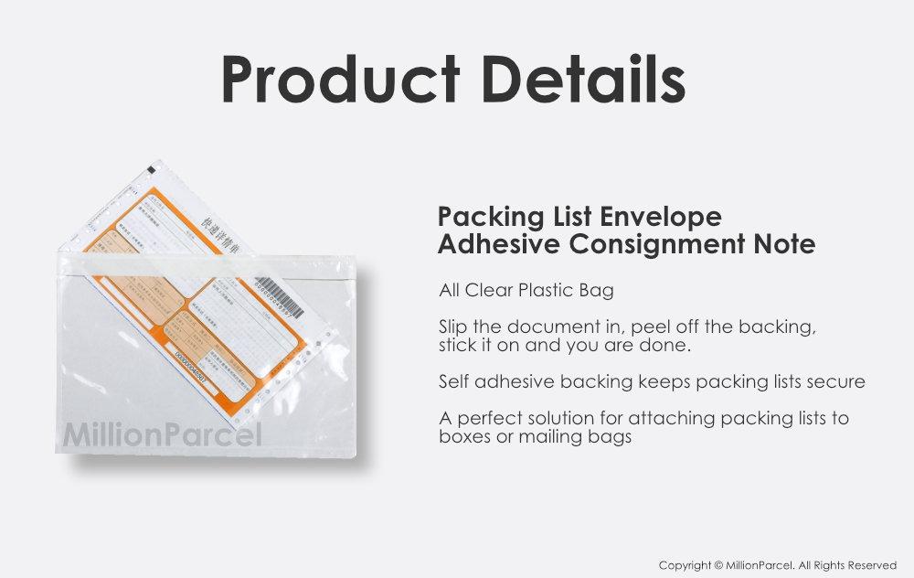 Packing List Envelope 5 size | Carton Box Pocket | Consignment Note ...