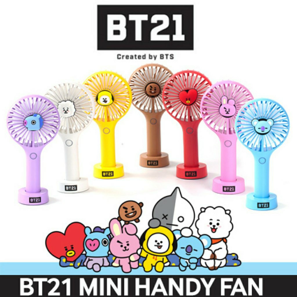Preorder : Official BT21 Mini Handy Fan, Hobbies & Toys, Memorabilia ...