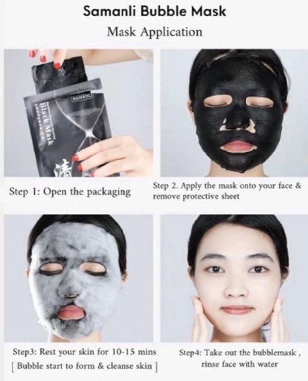 Samanli Bubble Mask, Beauty & Personal Care, Face, Face Care on Carousell