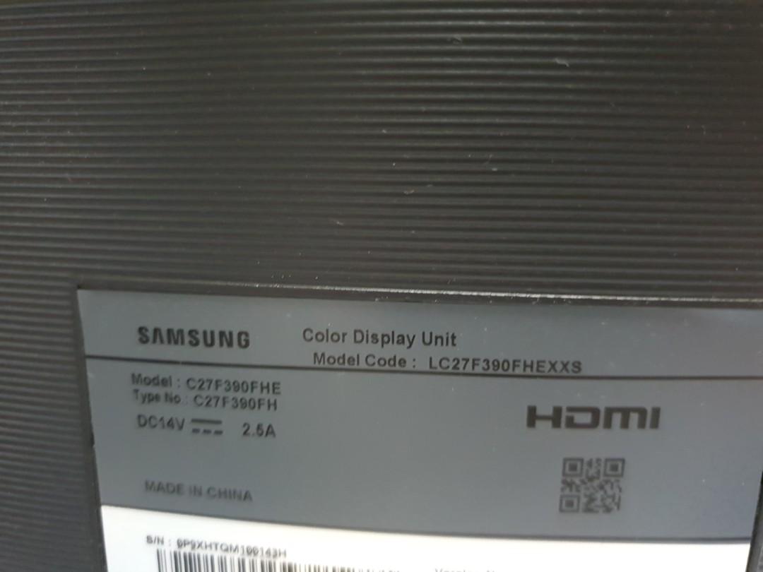 Samsung Curved Monitor 27" C27F390FHE ( with 2 years on-site warranty ...