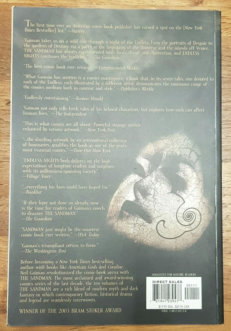 sandman endless nights dc vertigo comics comic comicbook tpb, Hobbies ...
