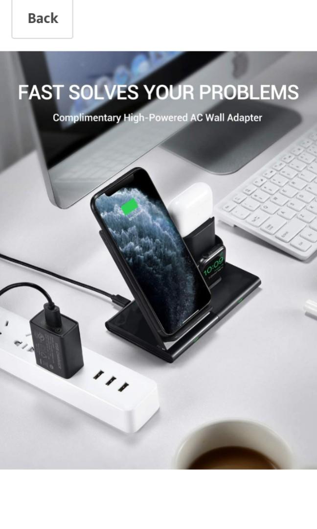 Seneo Wireless Charger 3 in 1, Mobile Phones & Gadgets, Mobile & Gadget ...