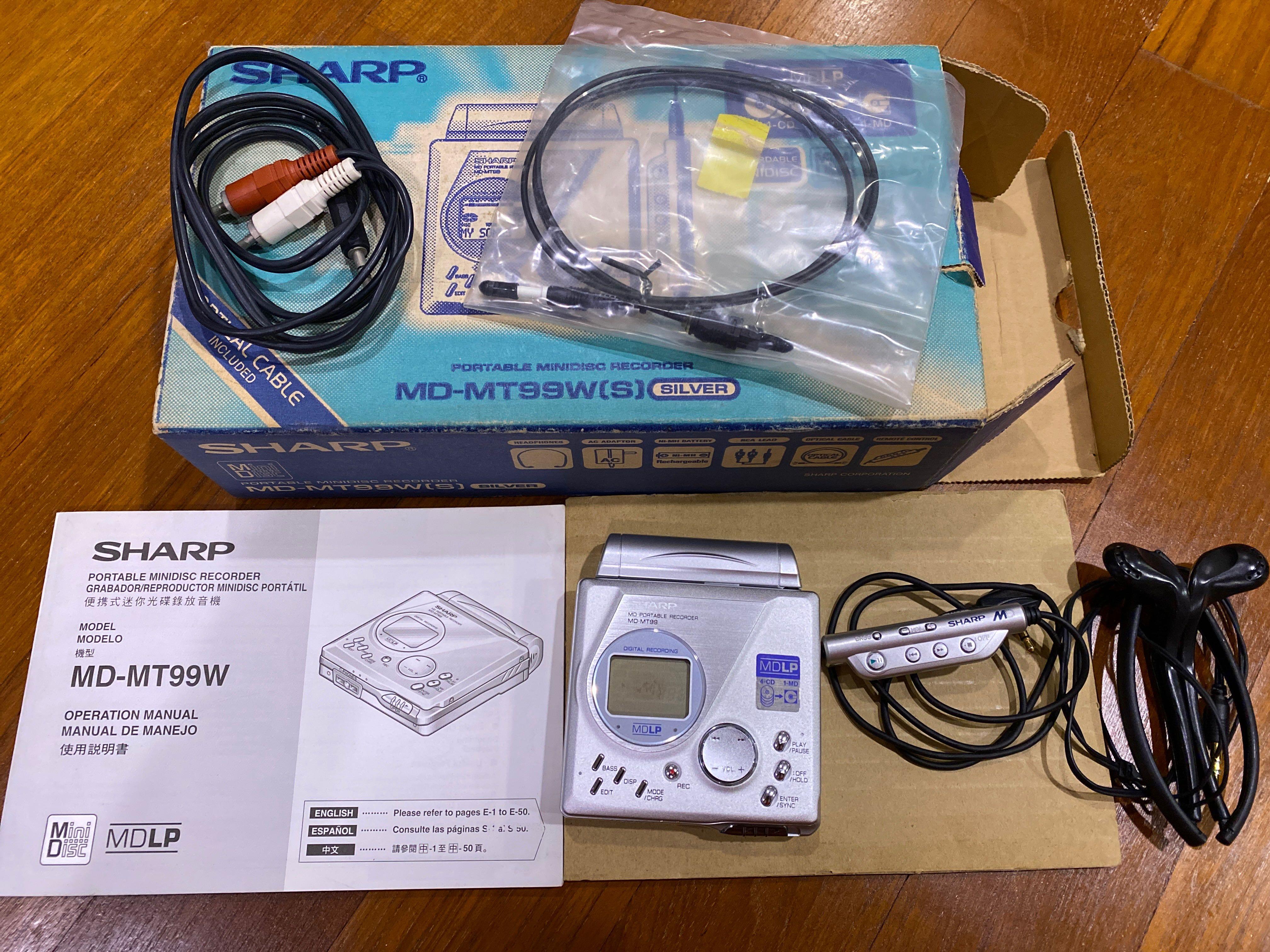 RARE VINTAGE SHARP PORTABLE MINIDISC PLAYER & RECORDER, Audio, Portable ...