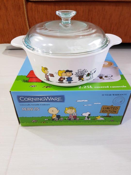 Limited edition Snoopy Corningware 2.25l (brand new), Furniture & Home ...
