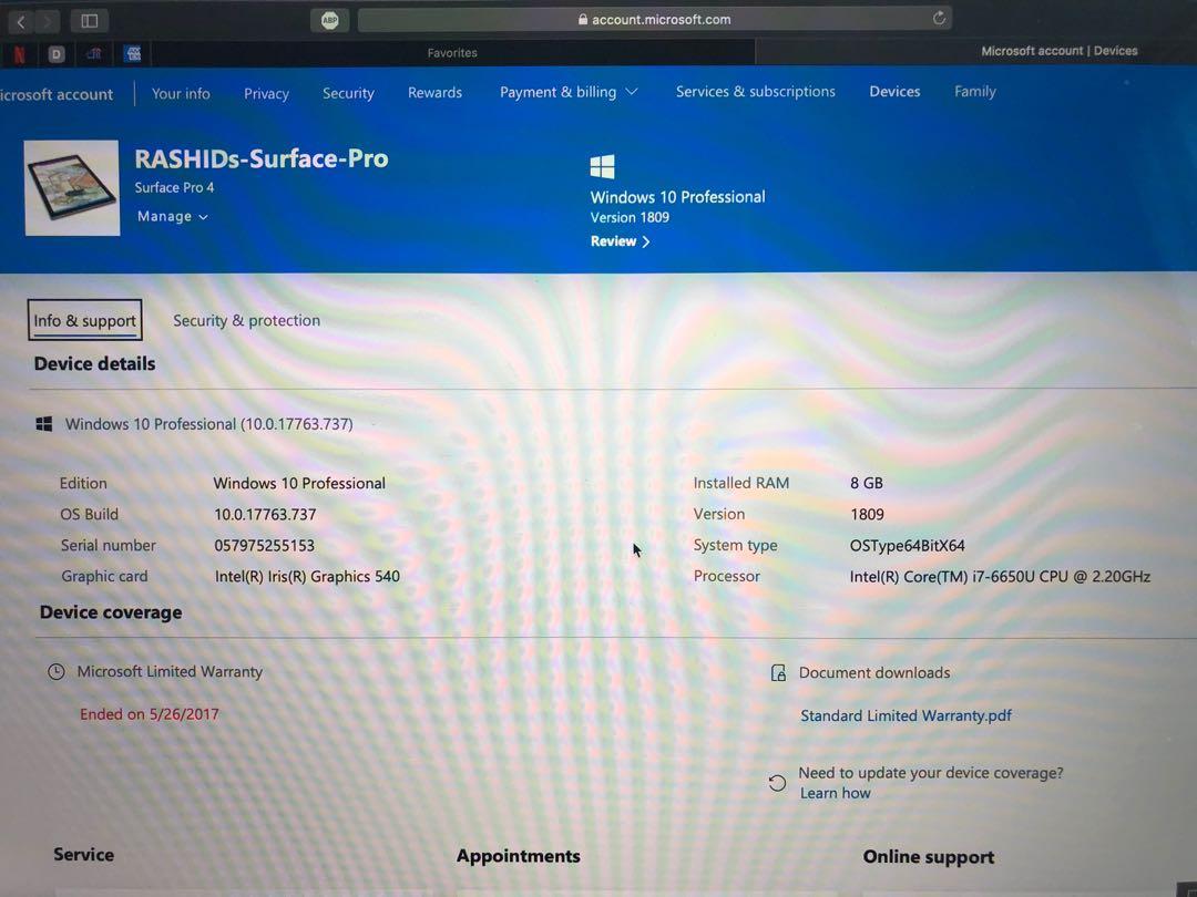 [Swollen battery!] Microsoft Surface Pro 4, Computers & Tech, Laptops ...