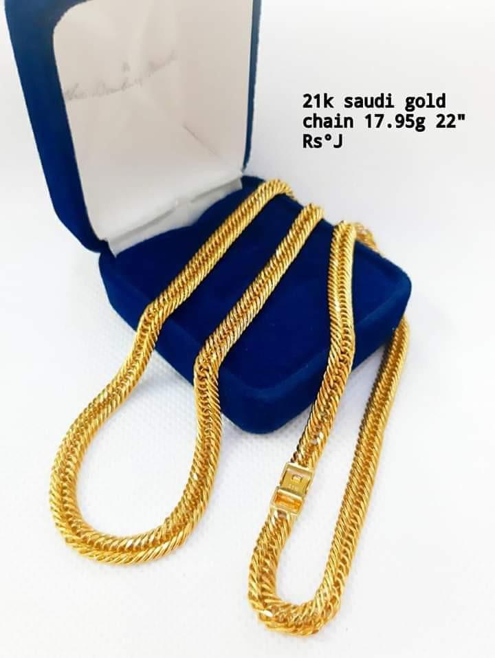 21K Saudi Gold Necklace VSPL, Women's Fashion, Jewelry & Organizers ...
