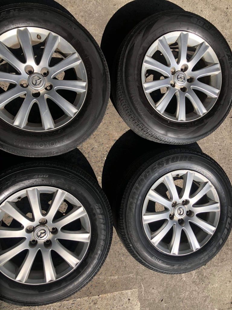 4pcs 17" Mazda CX7 Mags used 5Holes pcd 114 with 215-70-r17 yokohama ...