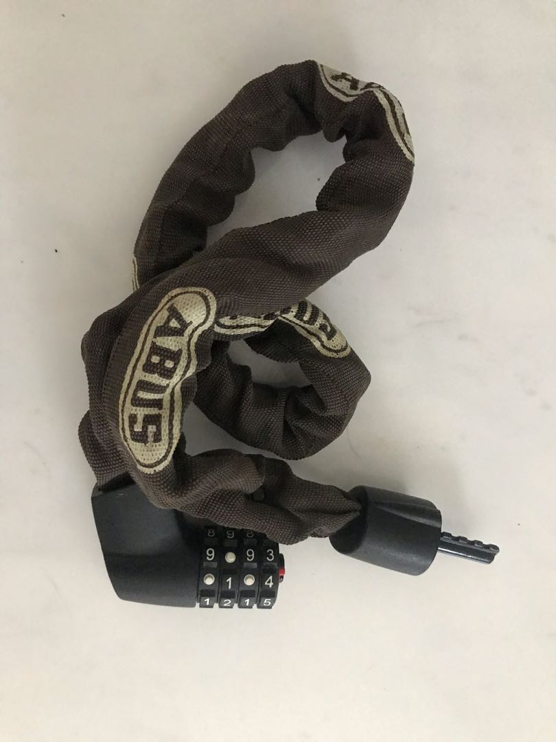 Abus heavy duty chain number lock, Sports Equipment, Bicycles & Parts ...