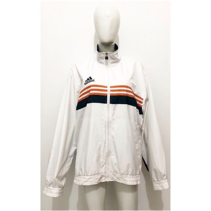 Adidas white track jacket jaket, Fesyen Pria, Pakaian , Baju Luaran di ...