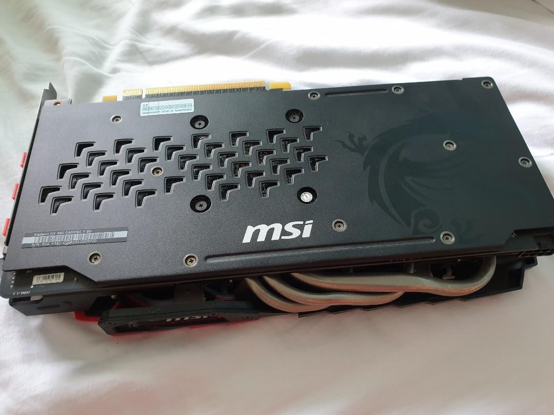 AMD RX480 8GB MSI Gaming X, Computers & Tech, Parts & Accessories ...