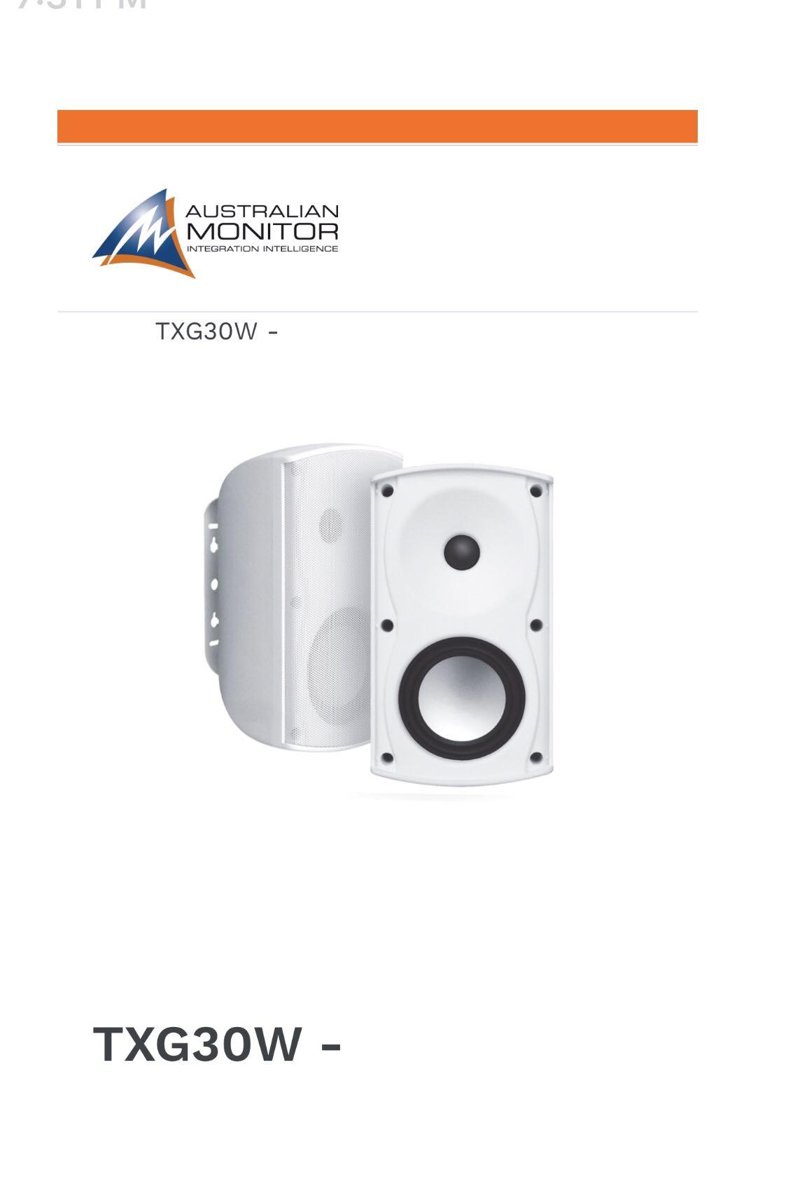 Australian Monitor. TXG30W, Audio, Other Audio Equipment on Carousell