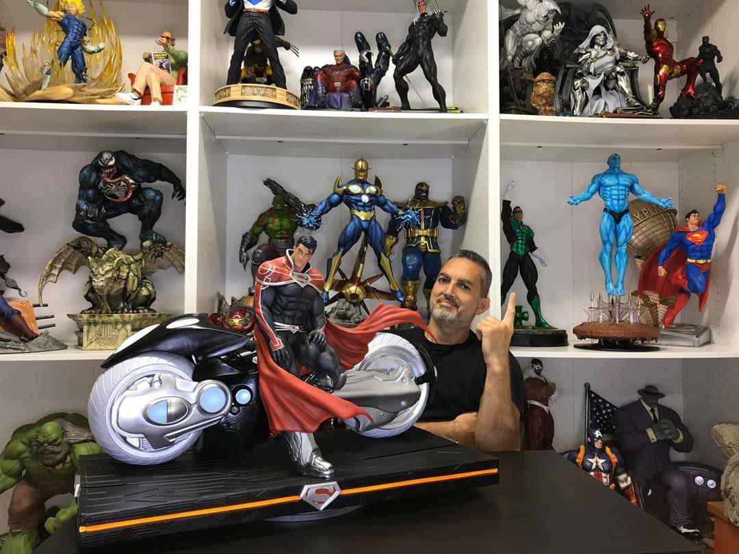Bushi custom superman on motorcycle 1/4 statue none XM sideshow DID hot ...