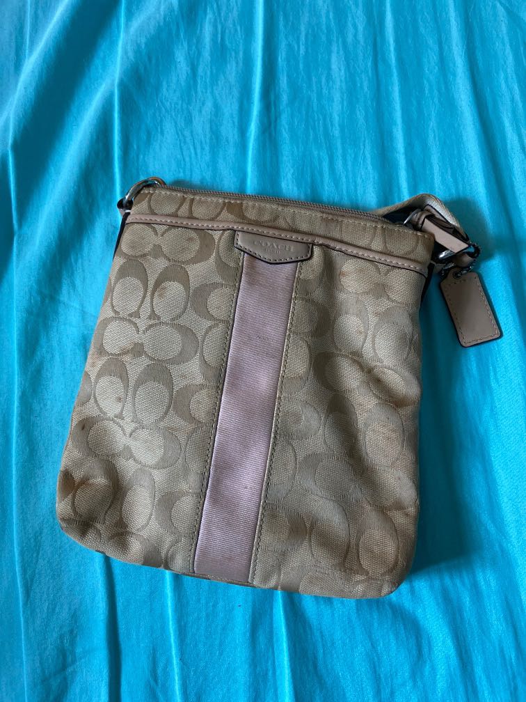 Coach Sling Bag in Baby Pink Monogram, Women's Fashion, Bags & Wallets ...