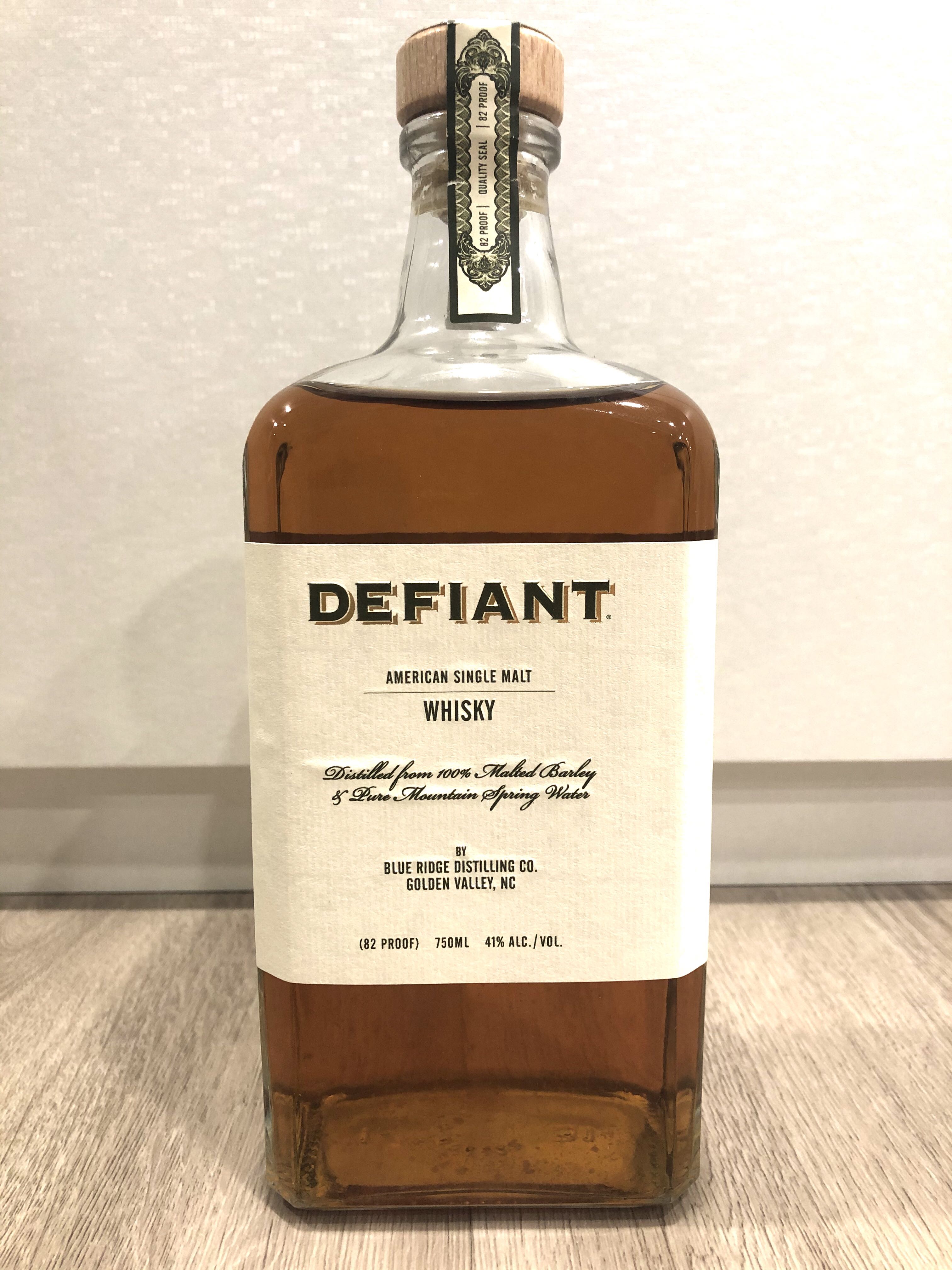 Defiant American Single Malt Whisky 750ml, Food & Drinks, Alcoholic ...