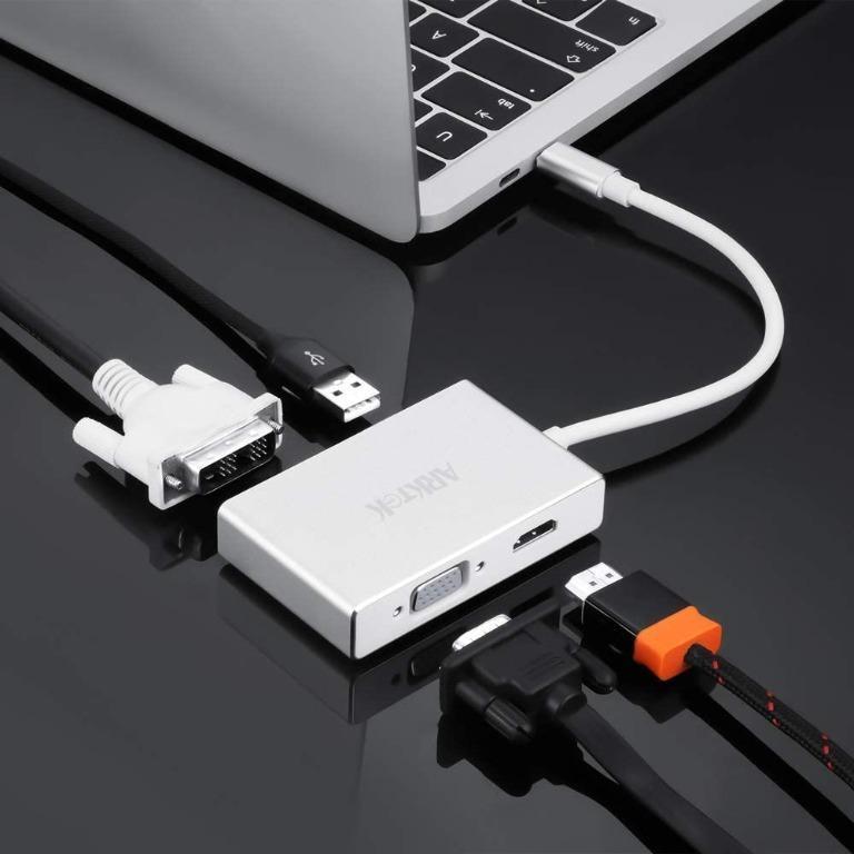 E257 ARKTEK USB C to HDMI DVI VGA Adapter, Electronics, Others on Carousell