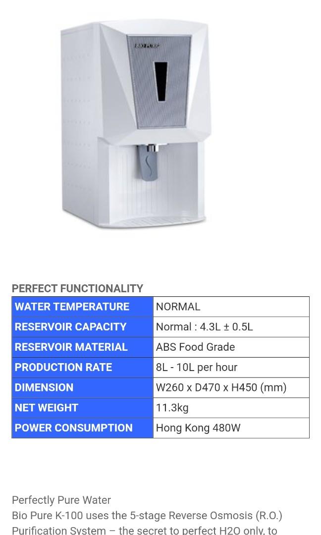 Elken Bio Pure K 100, TV & Home Appliances, Kitchen Appliances, Water ...