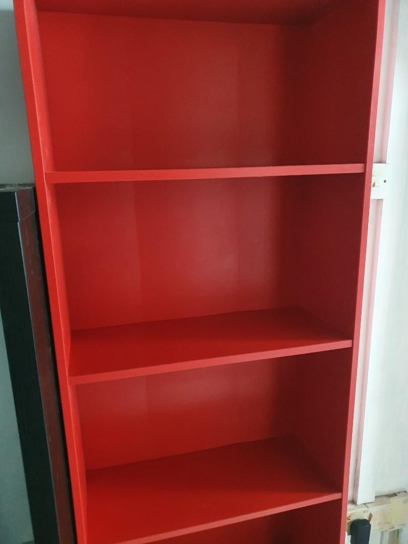 IKEA Finnby bookcase / bookshelf red, Furniture & Home Living ...