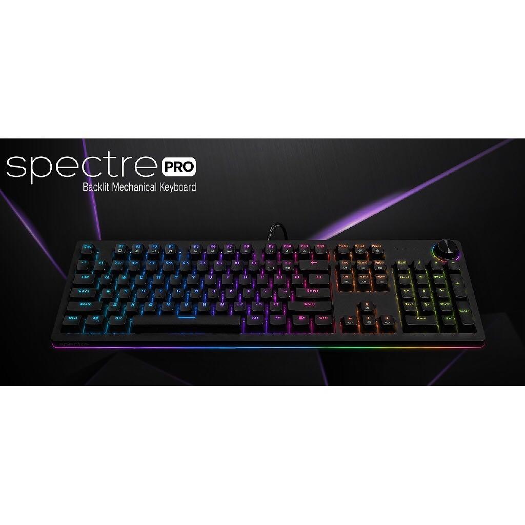 KEYBOARD TECWARE SPECTRE PRO WIRED MECHANICAL RGB （BLUE SWITH / BROWN ...