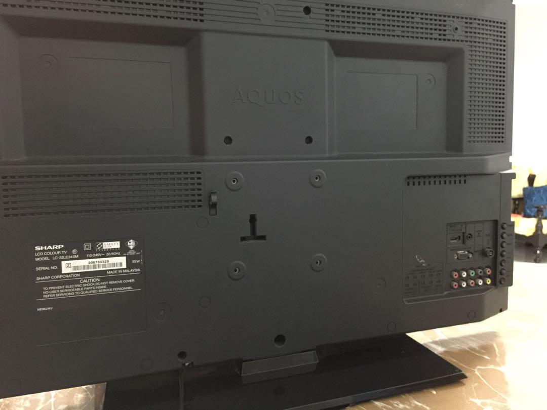LCD 32 inch color TV sharp sharp lc-32le340M, Home Appliances, TVs ...