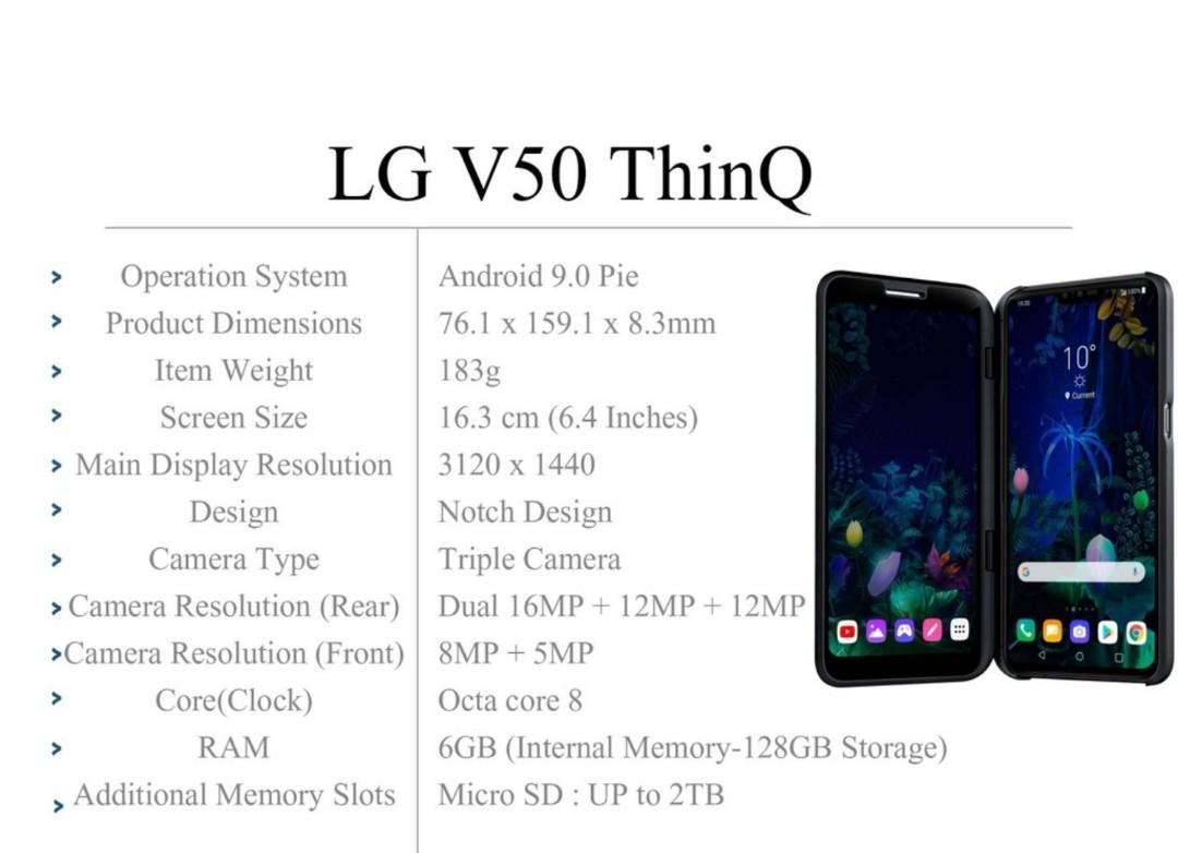 LG V50 dual screen, 6gb ram 128 gb rom, Mobile Phones & Gadgets, Mobile ...