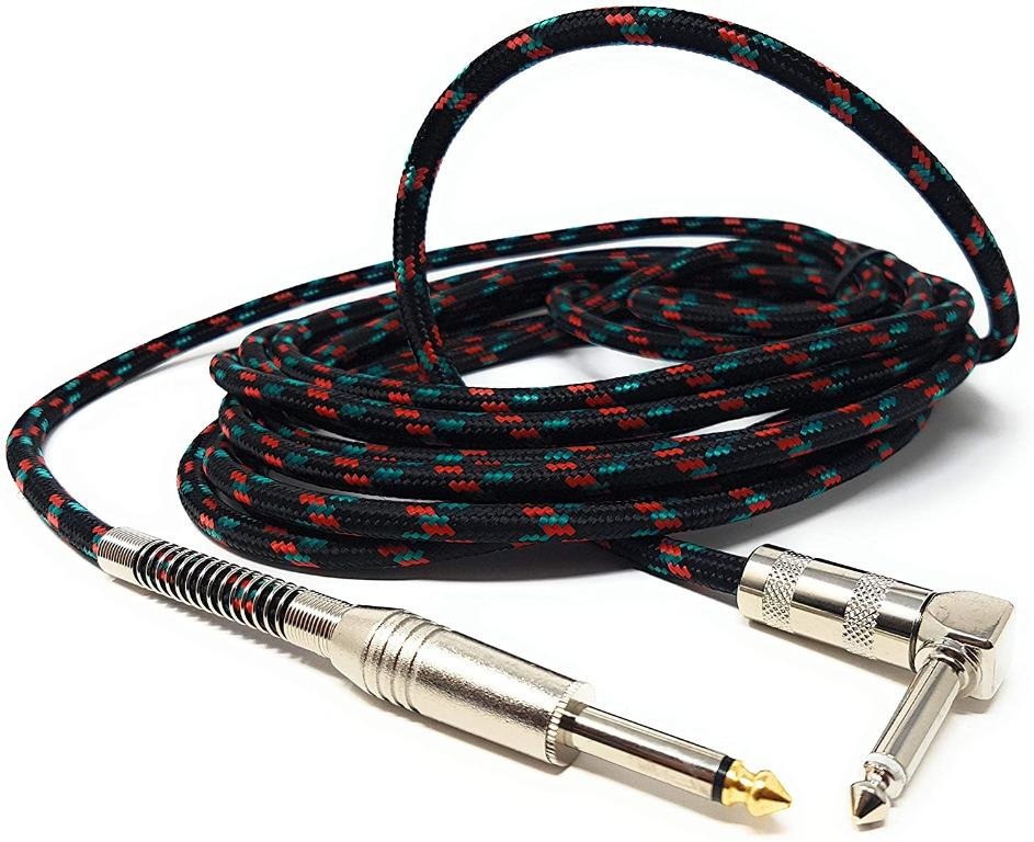 MainCore 5m long 6.35mm to 6.35mm MONO 1/4 Braided Helical Shielded ...