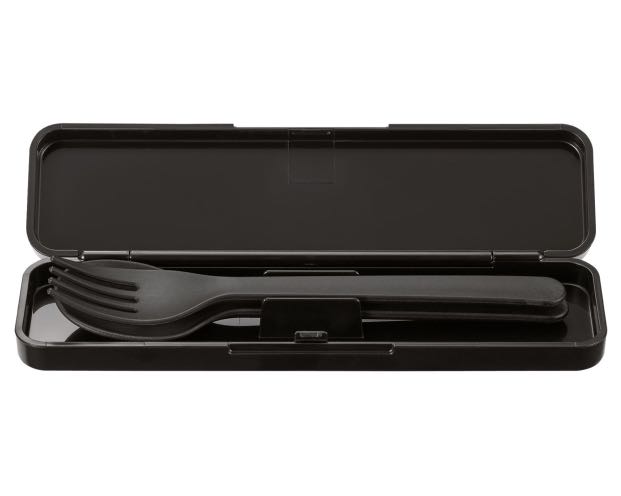 Muji Cutlery Fork and Spoon Set with Case, Furniture & Home Living ...