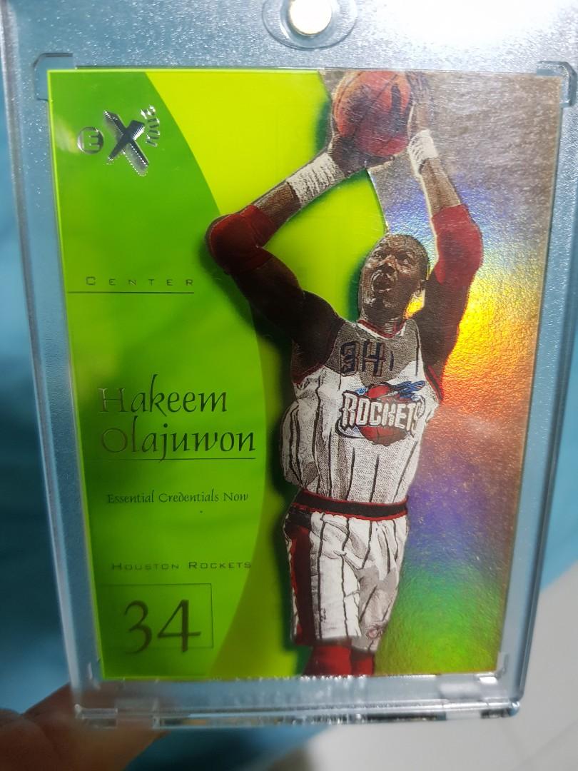 NBA cards Ex 2001 essential Credentials Hakeem Olajuwon (Only 25 in ...