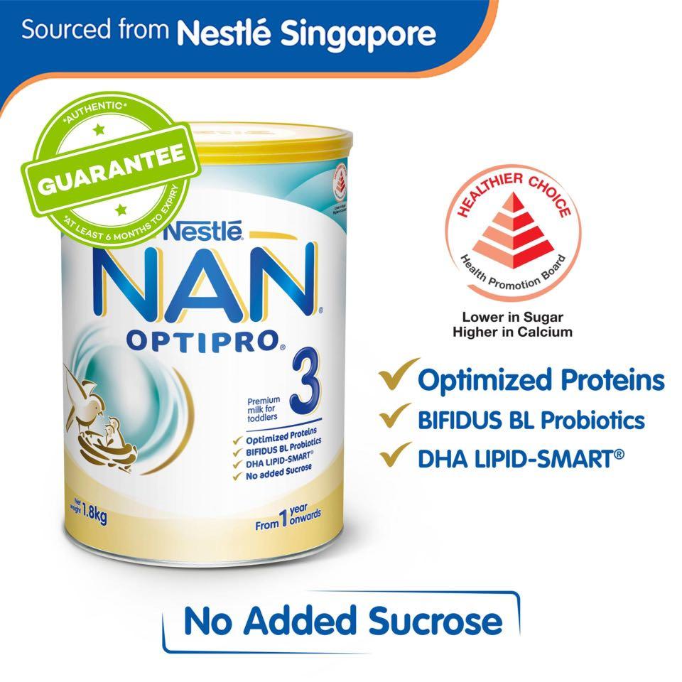 Nestle NAN 3 Optipro 1.8kg, Babies & Kids, Nursing & Feeding, Weaning ...