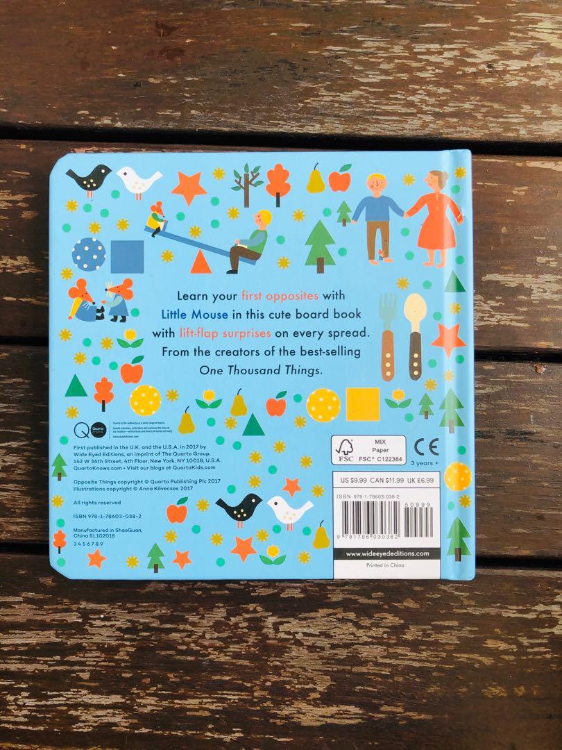Opposite Things Board Book, Hobbies & Toys, Books & Magazines, Children ...