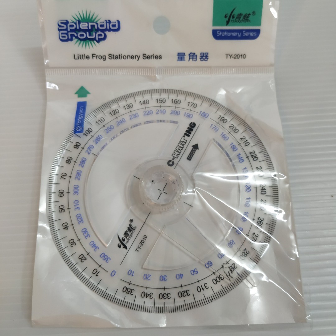 Plastic 360 degree Protractor 10cm Geo+ Pembaris Geografi + Matematik ...