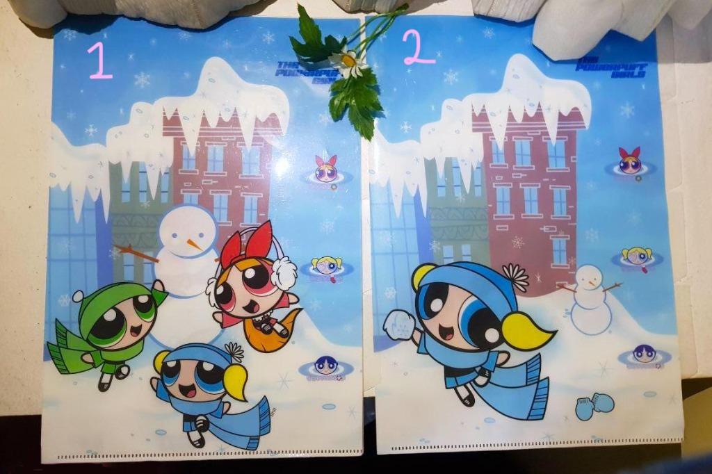 Powerpuff Girls A4 4 Divider Plastic File, Hobbies & Toys, Stationery ...
