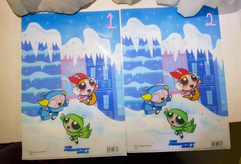 Powerpuff Girls A4 4 Divider Plastic File, Hobbies & Toys, Stationery ...
