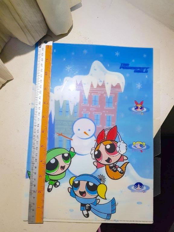 Powerpuff Girls A4 4 Divider Plastic File, Hobbies & Toys, Stationery ...