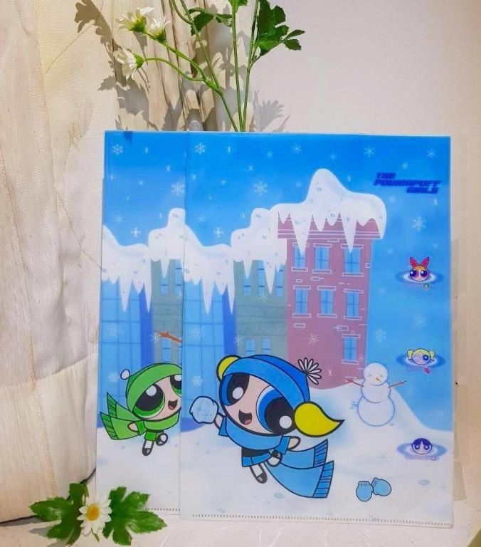 Powerpuff Girls A4 4 Divider Plastic File, Hobbies & Toys, Stationery ...