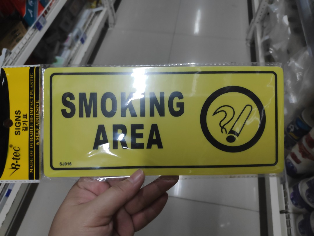PREORDER Wall Signage Smoking, Hobbies & Toys, Stationary & Craft, Art ...