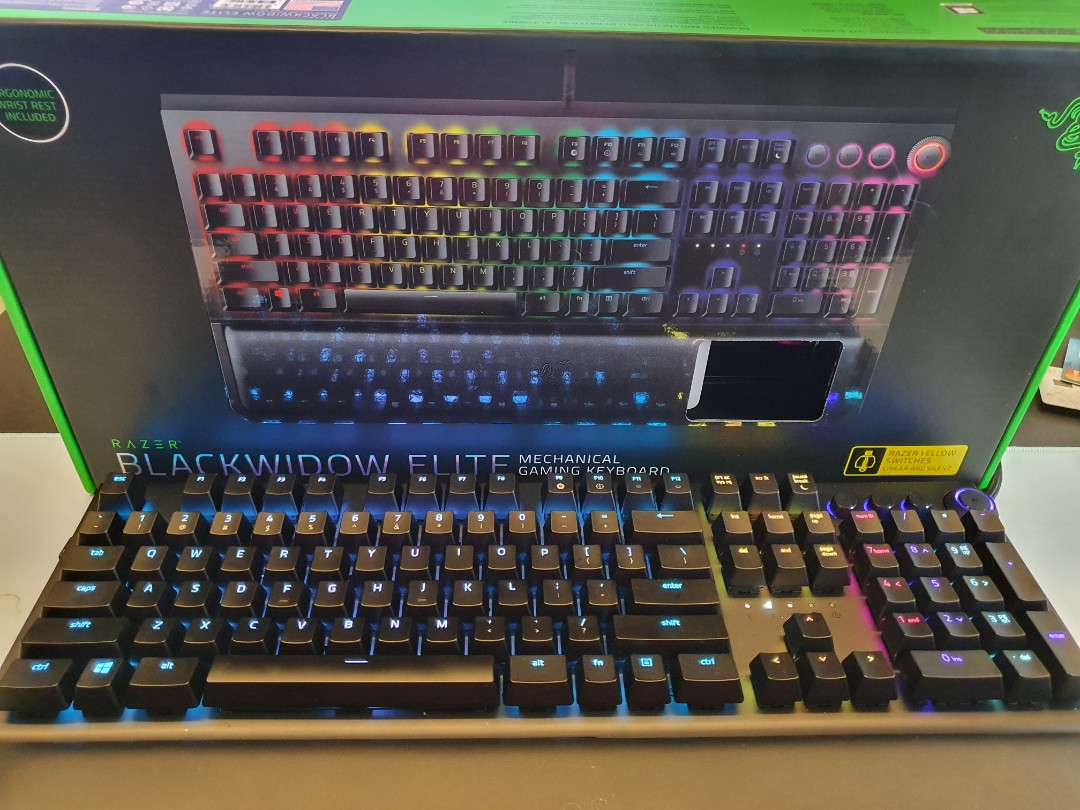 Razer Blackwidow Elite Yellow Switch, Computers & Tech, Parts ...