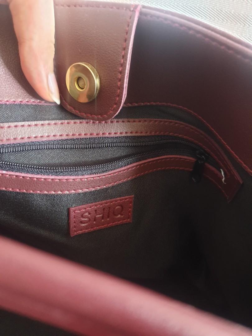 Shiq Maroon Two Way Bucket Bag, Women's Fashion, Bags & Wallets, Cross ...