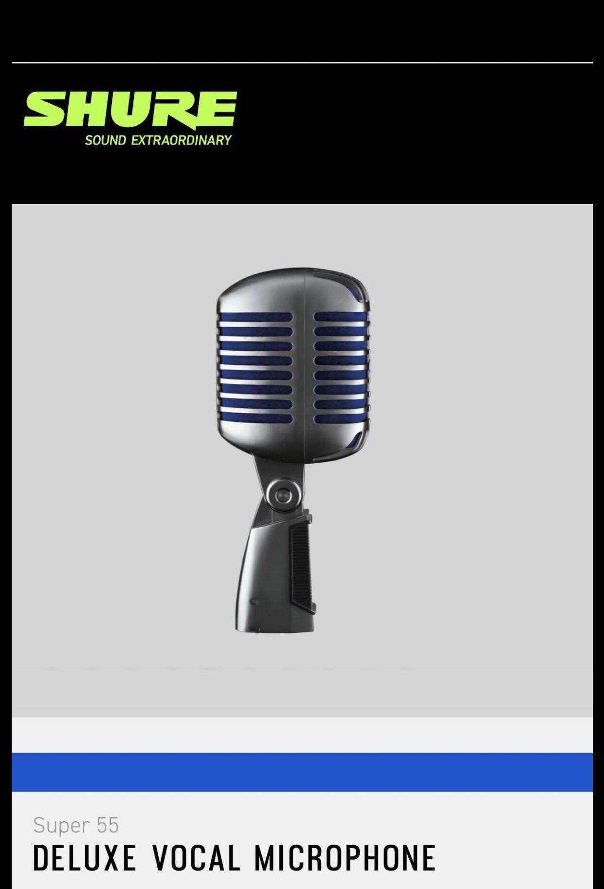 SHURE VINTAGE MICROPHONE, Audio, Microphones on Carousell