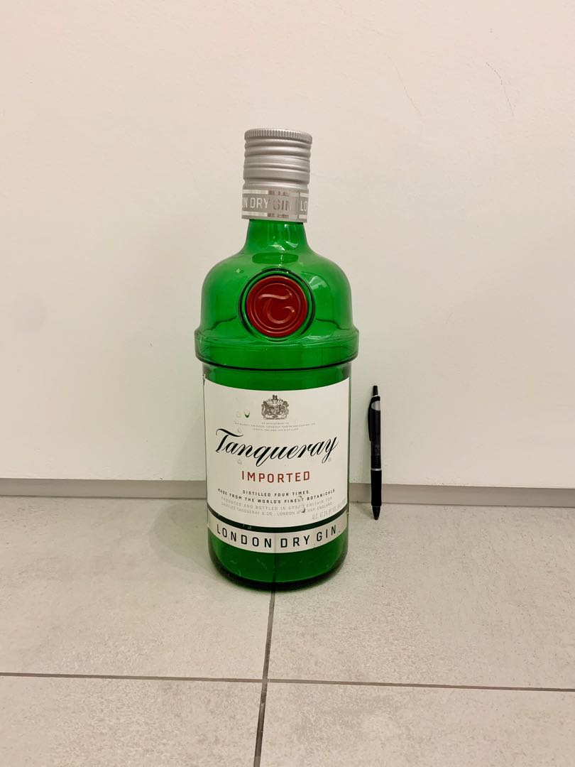 Tanqueray Glass Bottle (Giant size), Furniture & Home Living ...