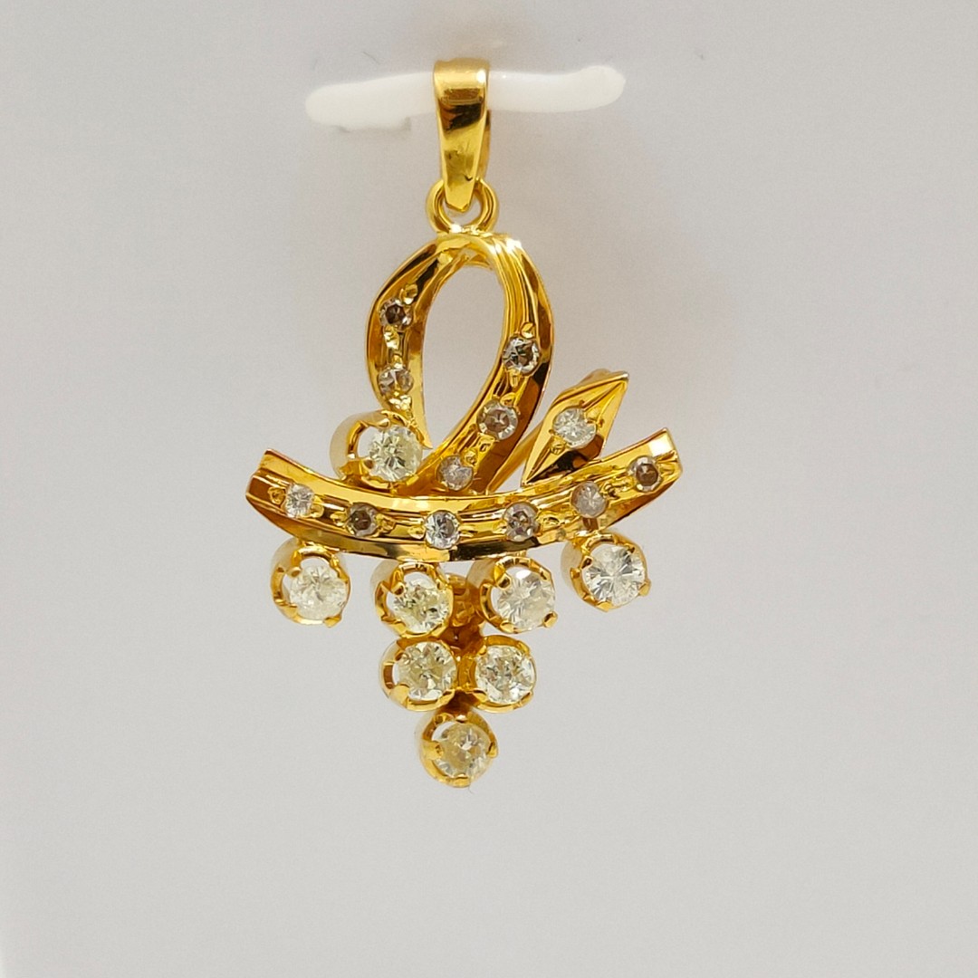 Vintage 18K gold berlian diamond pendant Peranakan Straits Chinese ...