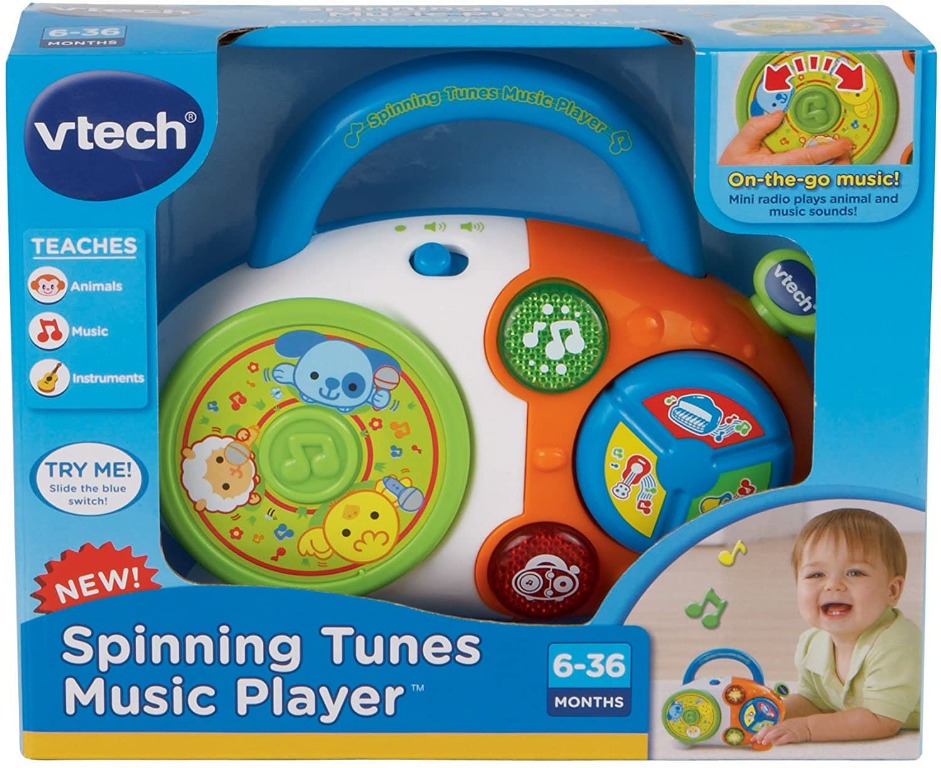 VTech Spinning Tunes Music Player, Babies & Kids, Infant Playtime on ...