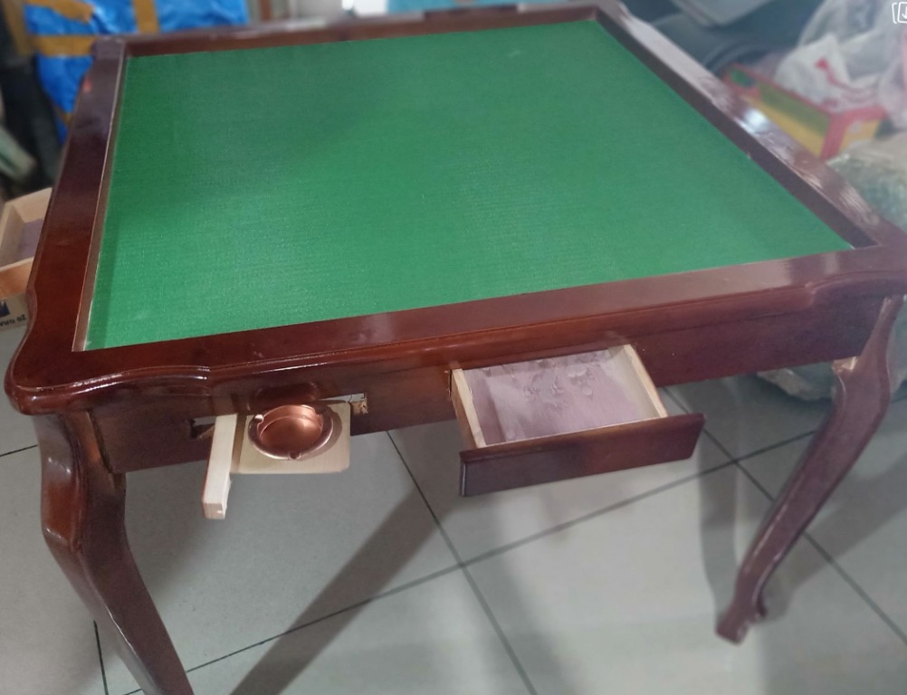 Wooden Mahjong Table with Wooden Top Cover, Hobbies & Toys, Toys ...